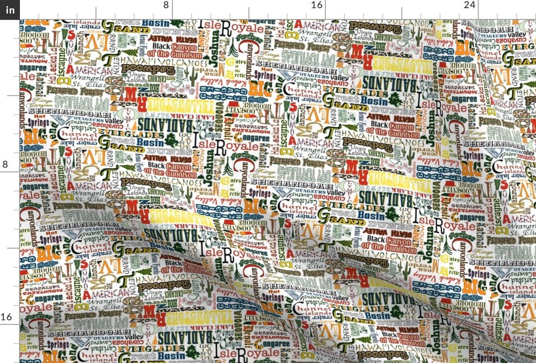 National Parks Fabric Fabric - More U.S. National Parks by Mag-o ...