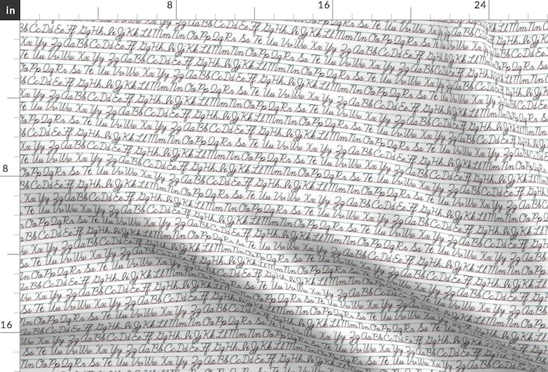 Cursive Fabric - Cursive Handwriting by Wolfishie - Cursive School ...