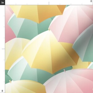 Spring Umbrellas Fabric Rainy Spring Rush-hour by Weavingmajor Spring ...