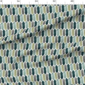 Abstract Hex Decor Fabric Stretch Hex by Bluebirdcoop Watercolor ...