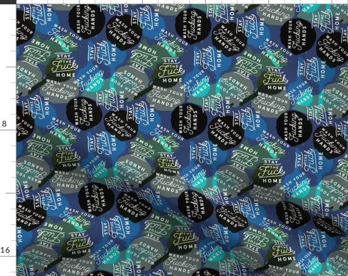 Swear Words Fabric Cute Not so Sweary Toss Purple by Cynthiafrenette ...