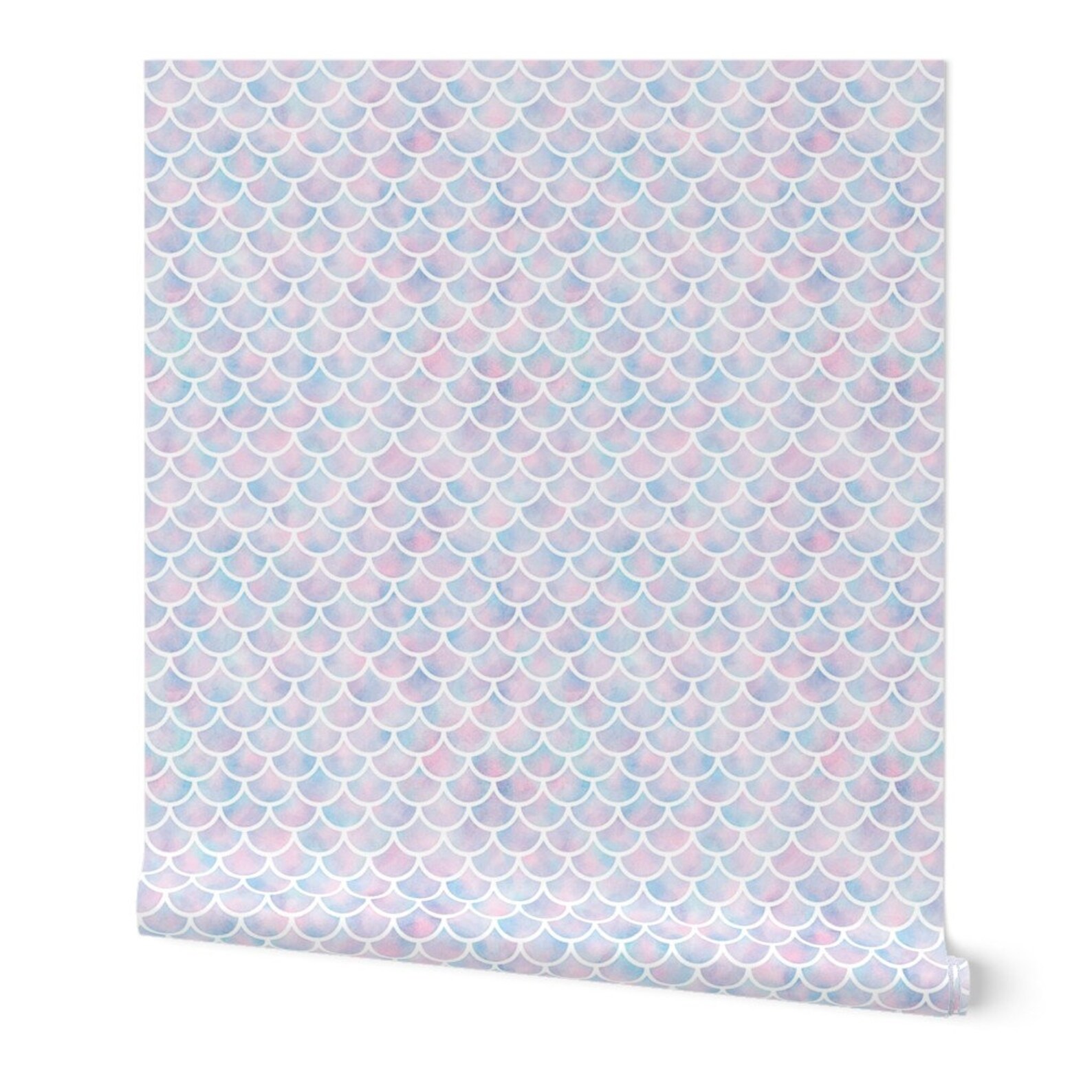 Watercolor Scales Wallpaper Watercolor Scale Pattern by - Etsy