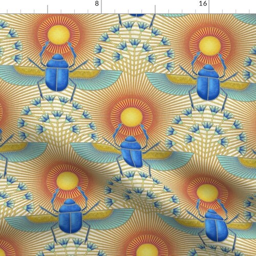 Scarab Fabric Scarab of Ra by Analinea Scarab Egyptian - Etsy
