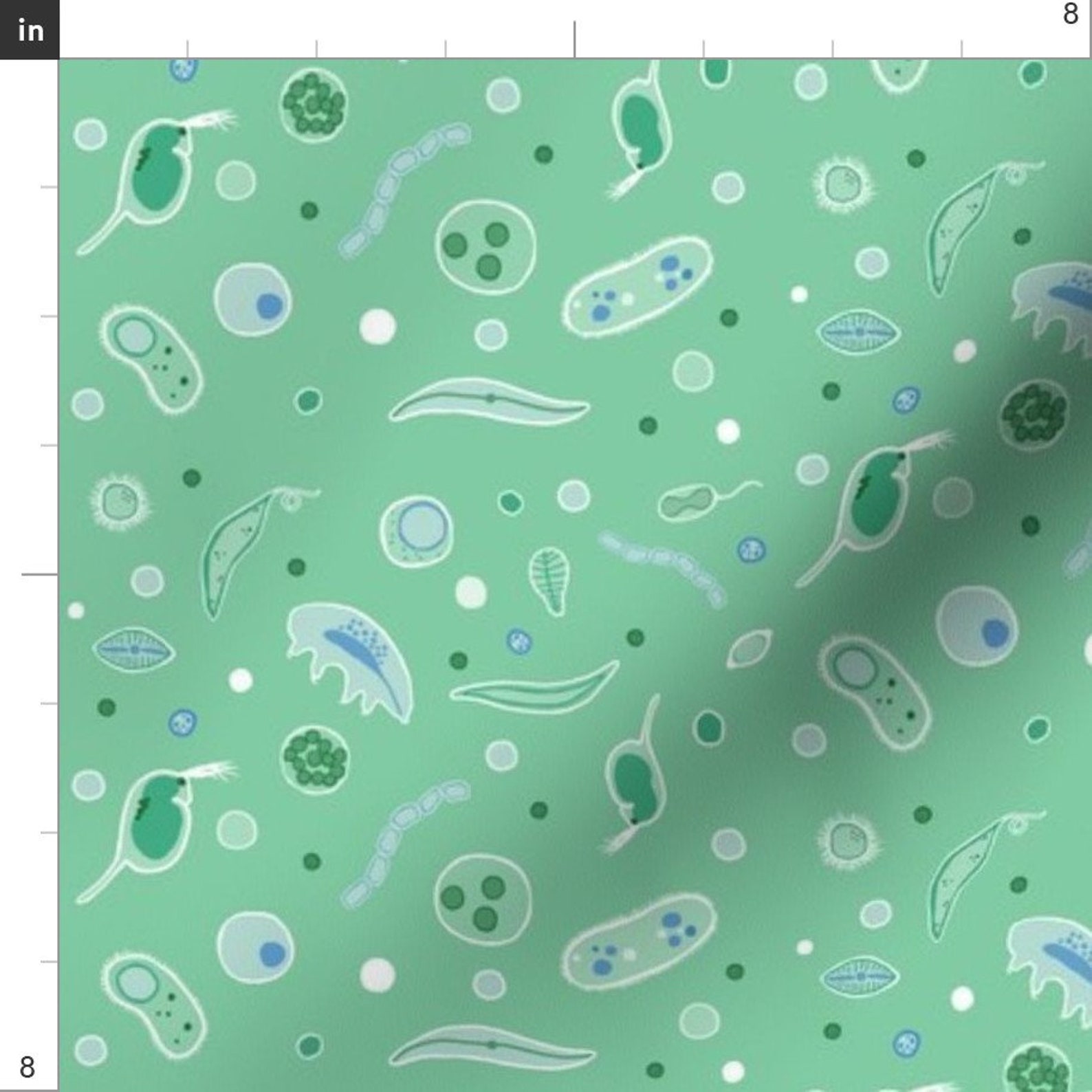 Microbiology Fabric Pond Water Party by Doodleandhoob - Etsy
