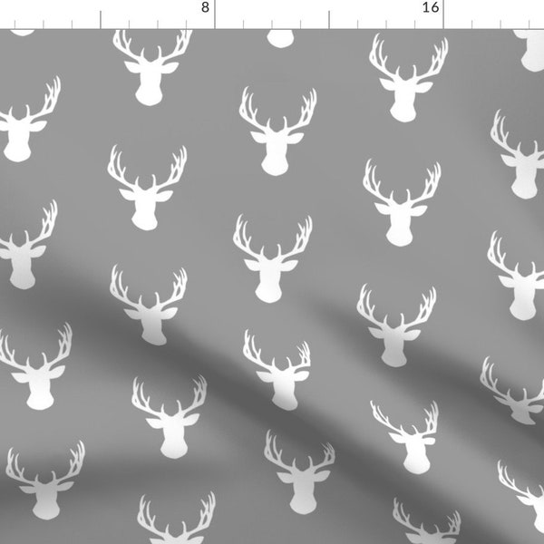 Gray Deer Head - Etsy