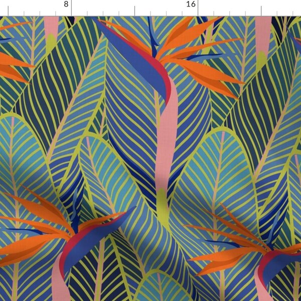 Bright Rainforest Fabric Tropical Bird of Paradise by Cjldesigns modern ...