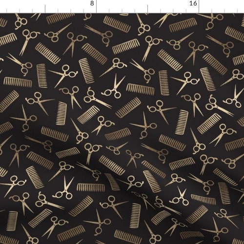 Hairdresser Fabric by the Yard Pink Retro Beauty Salon - Etsy