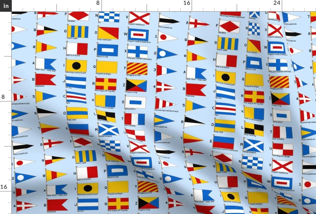 Nautical Flag Fabric - Nautical Signalling Flags by Sef -nautical ...