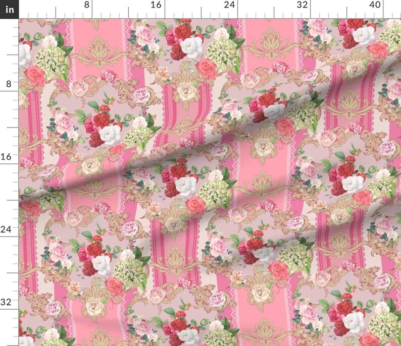 Pink Rococo Fabric Romance by Susie B Designs French - Etsy