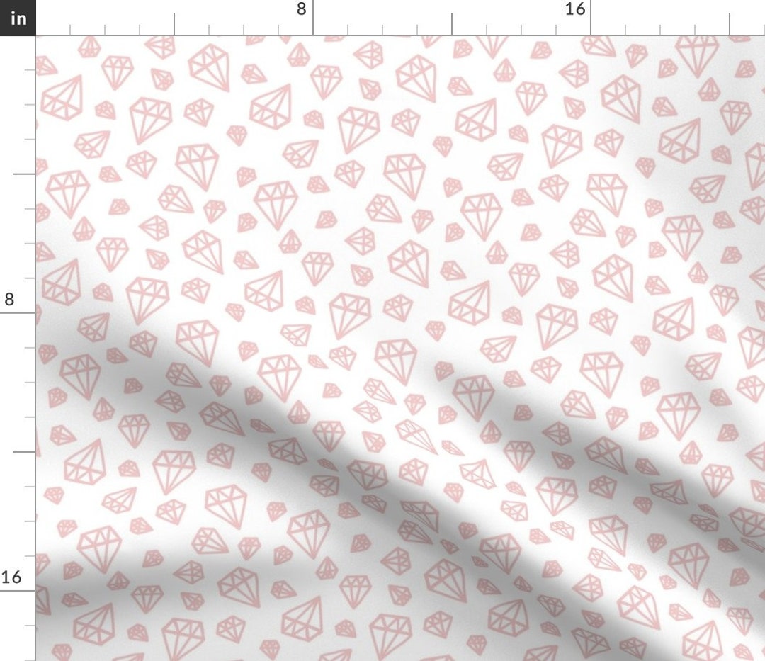 Girls Pink Diamond Fabric Pink Diamond Pattern by - Etsy