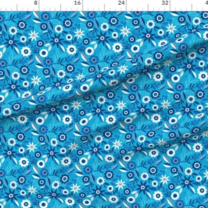 Blue Garden Fabric Flower Chain Delft Blue by Twobirdstone - Etsy