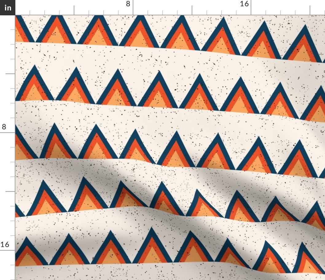 Teepee Ridge Fabric Teepee Ridge By Tramake Mod Geometric | Etsy