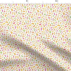 Kawaii Pasta Fabric Pasta by Stolenpencil Colorful Kids - Etsy