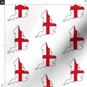 English Fabric - England Flag Overlay by Thinlinetextiles - England ...