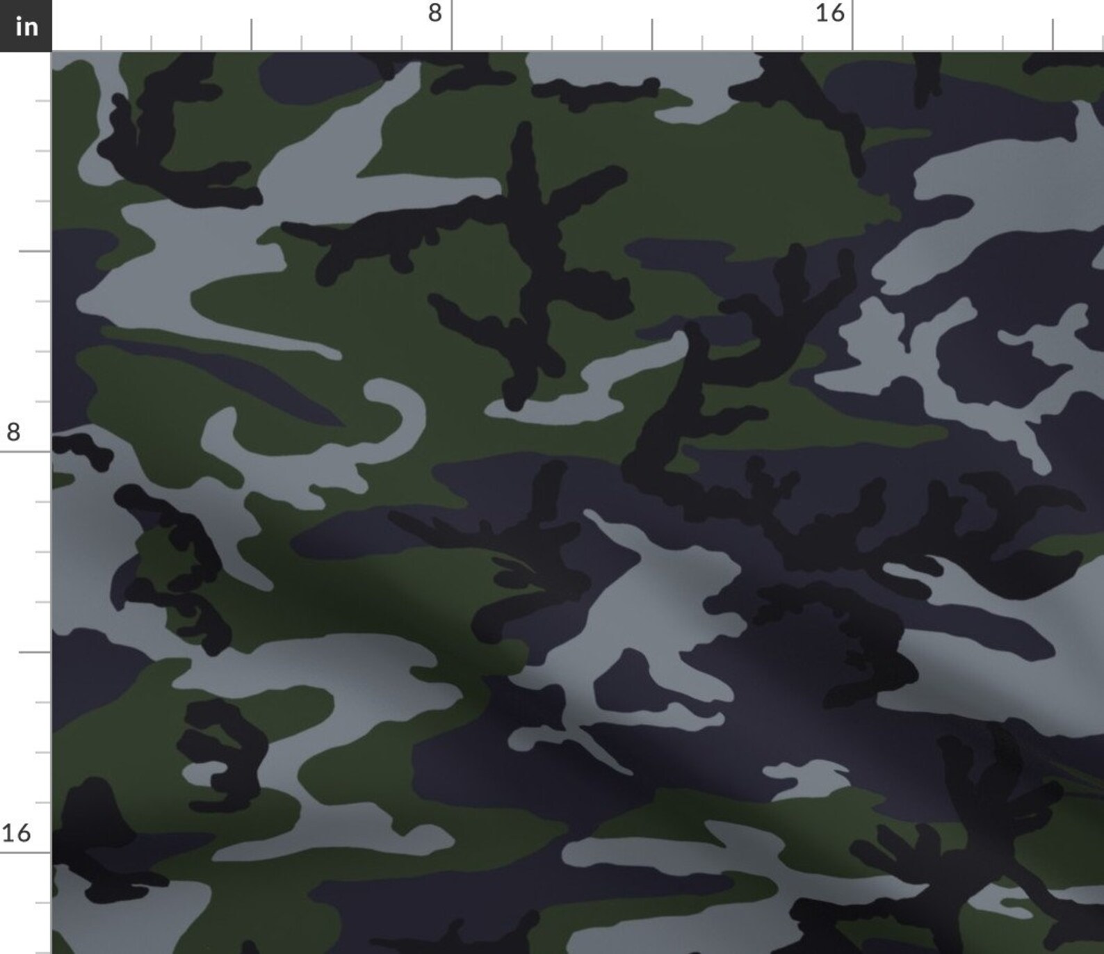 Woodland Fabric Woodland Night Stalker Camo Camouflage - Etsy