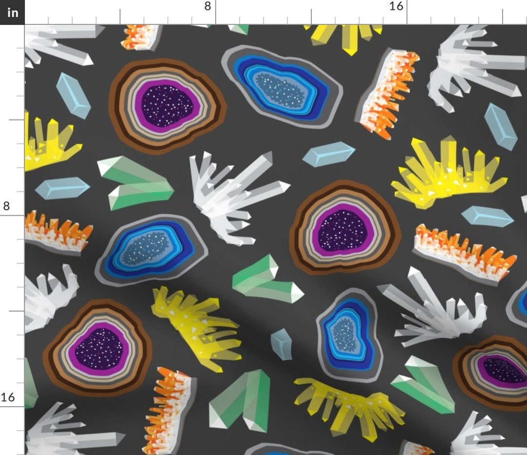 Earth Science Geodes Fabric Mineralogy Magic by Sammyk - Etsy