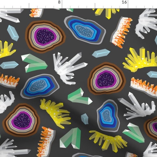 Earth Science Geodes Fabric Mineralogy Magic by Sammyk - Etsy