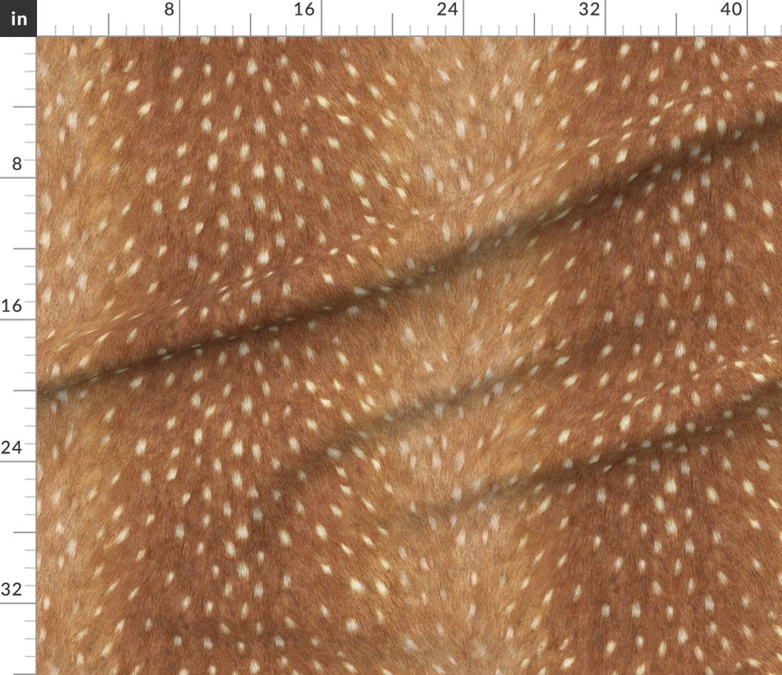 Deer Fabric Red Deer Hide // Spring Fawn by | Etsy