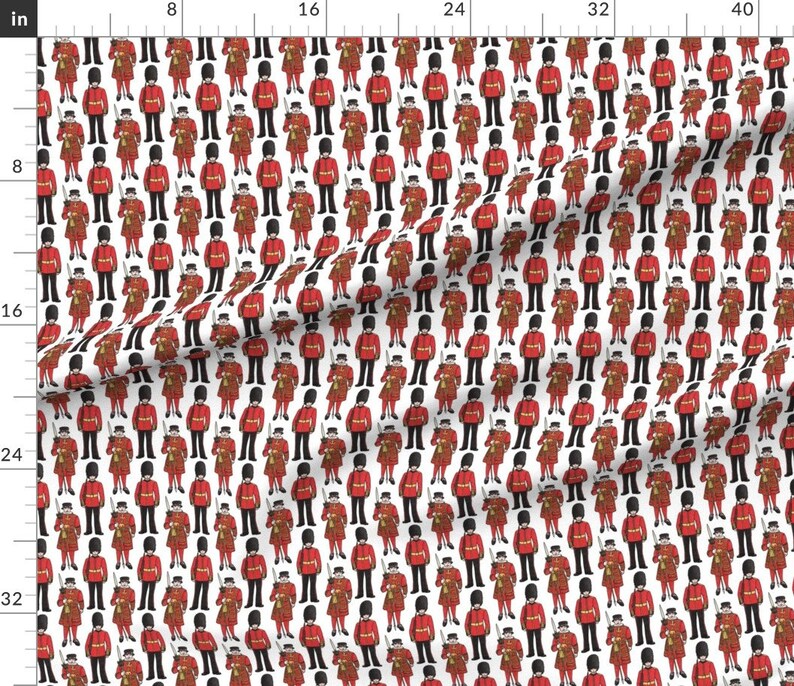 London Soldiers Fabric London Calling Soldiers by Hazel | Etsy