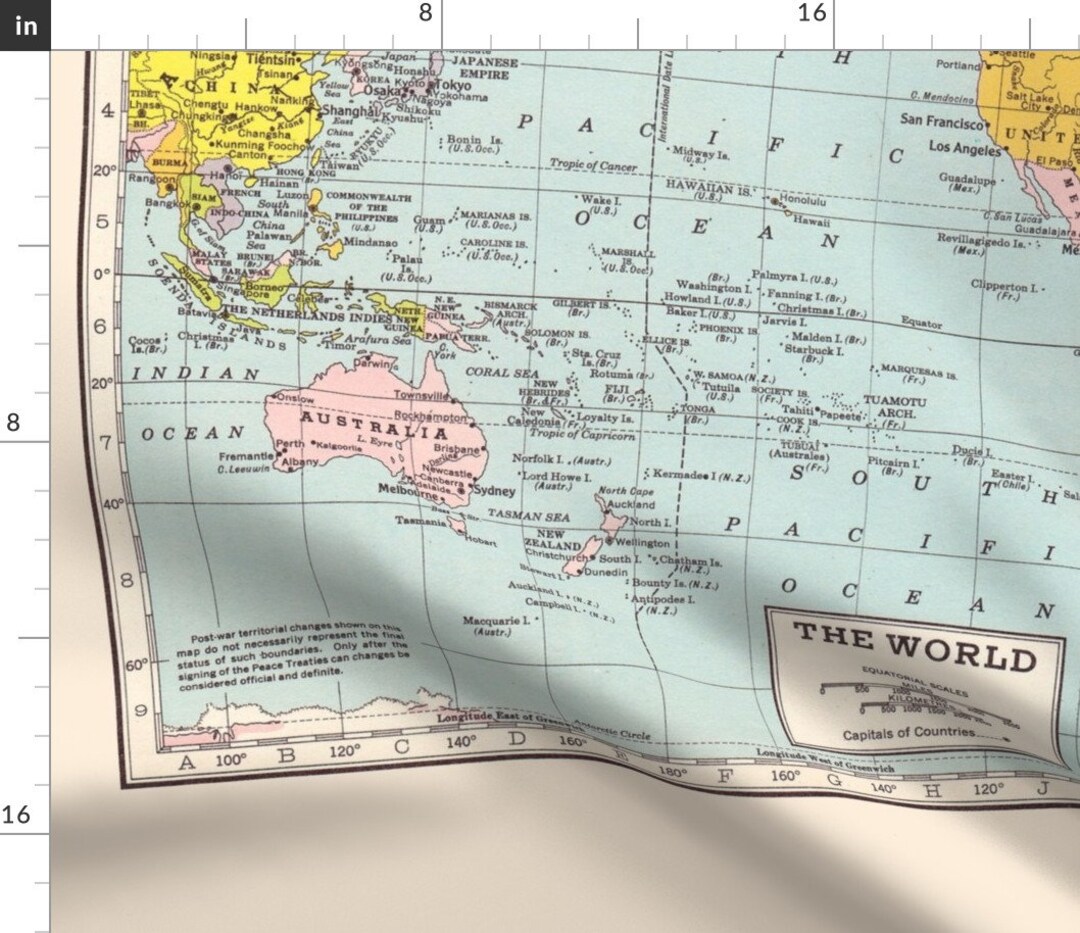 Multicolor Fabric World Map Vintage by Aftermyart Globe World Map ...