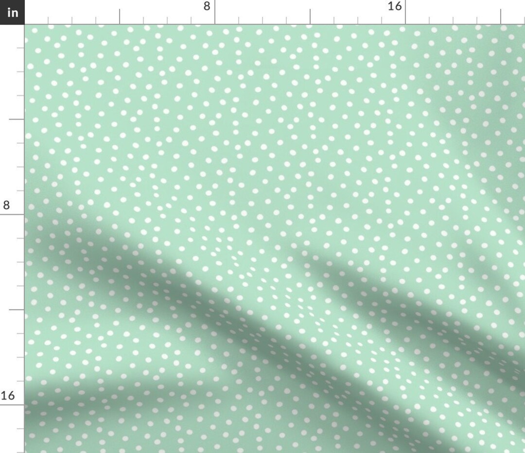 Dots on Mint Fabric Dots on Mint by Googoodoll Polka Dots - Etsy
