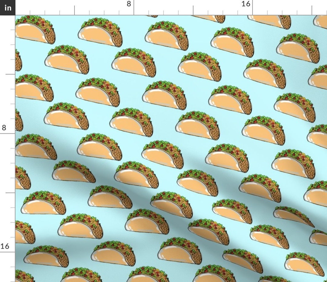 Taco Fabric by the Yard Tacos by Tarareed Novelty Taco - Etsy