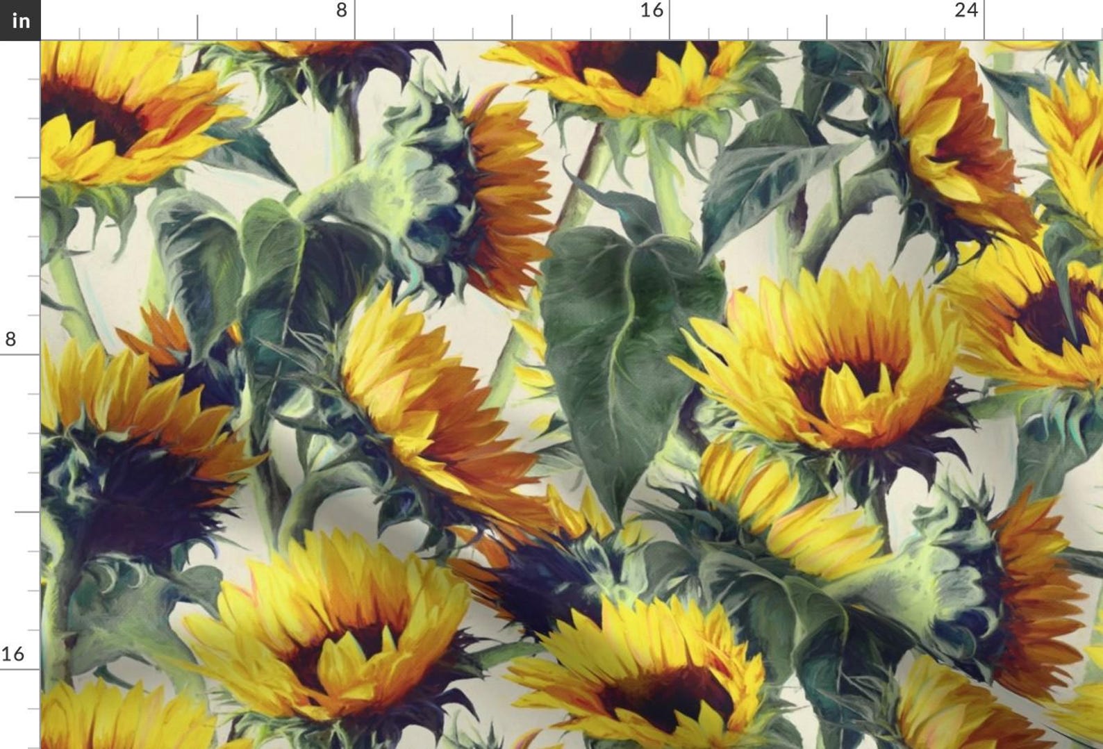 Summer Sunflower Fabric - Sunflowers Forever by Micklyn - Summer ...