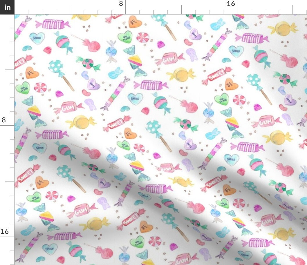 Pastel Candy Fabric Valentines Candy by Erinanne Small - Etsy