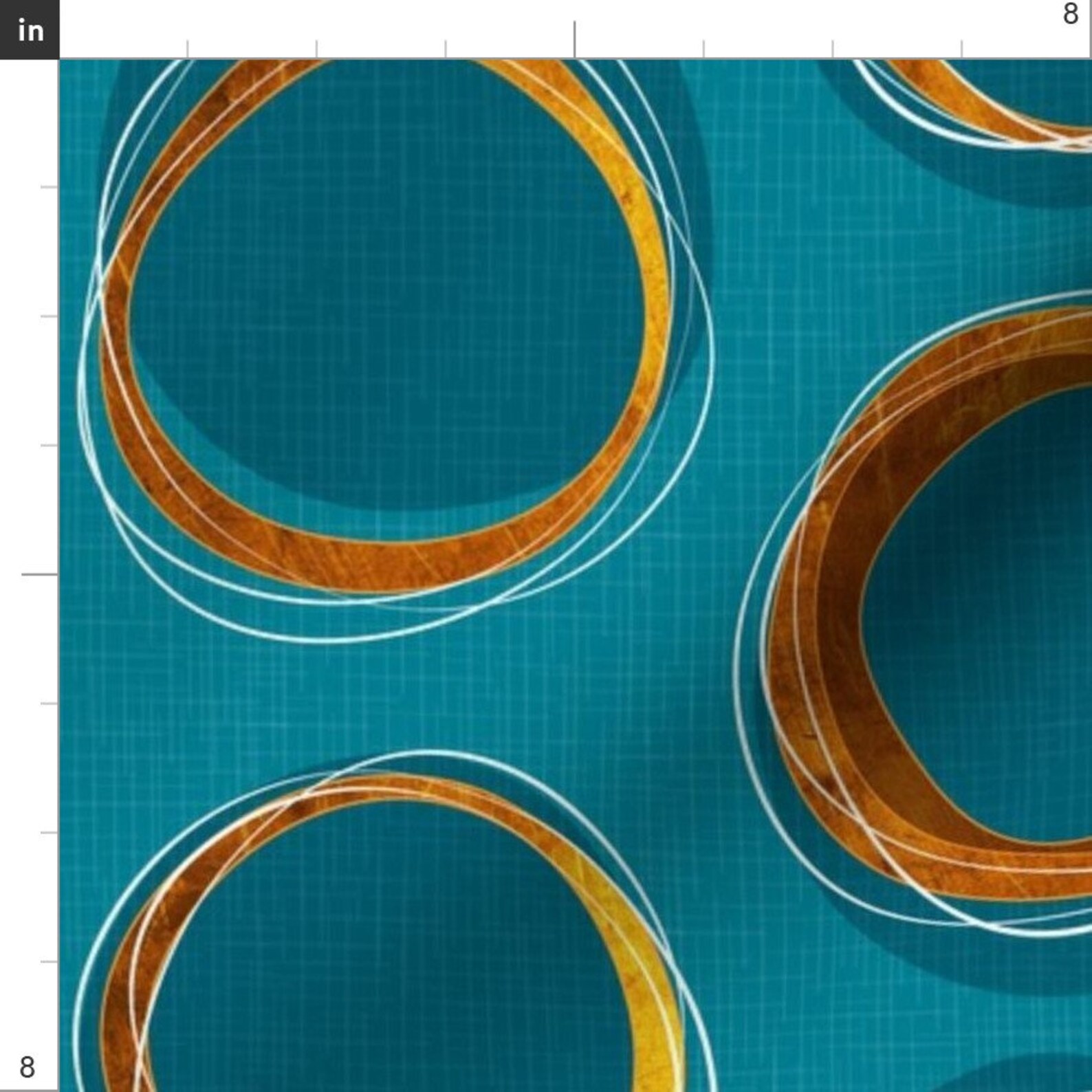 Eclipse Fabric Solar Eclipse Mcmodern Gold and Blue by Mia | Etsy