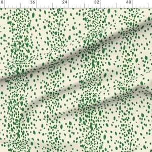 Green Dot Fabric Dots in Emerald by Domesticate Shagreen Animal Print ...