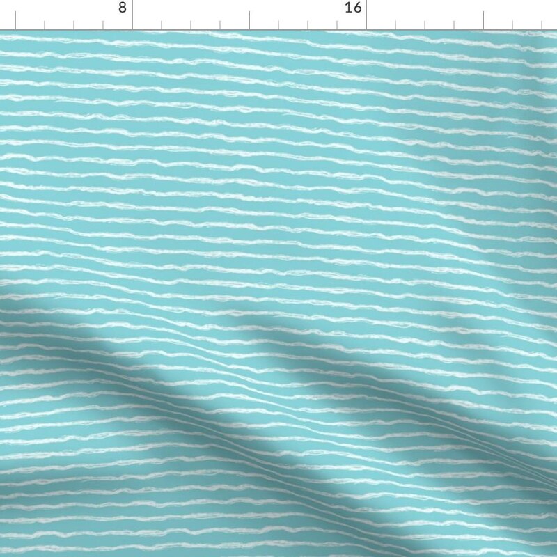 Aqua Striped Fabric - Etsy