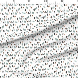 Bigfoot Fabric Sasquatch Forest Mythical Animal Fabric - Etsy