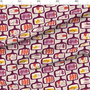Vintage Mod Fabric Mid Century Modular by Retrorudolphs Geometric ...