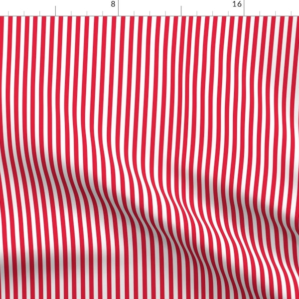 Red Pinstripe Fabric - Etsy