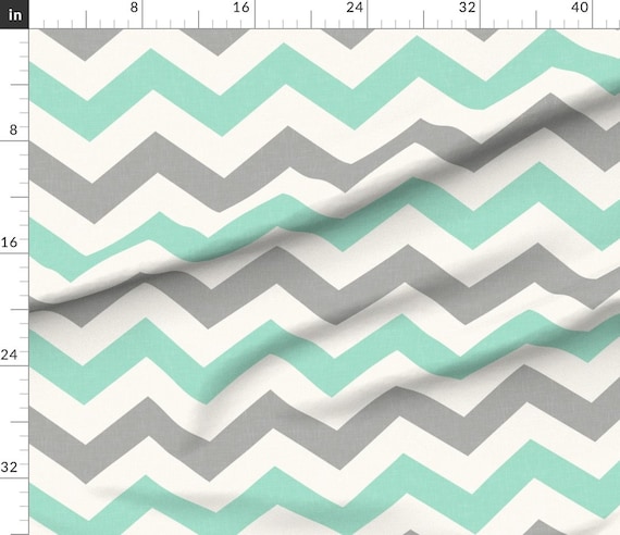 Mint And Gray Chevron Pattern