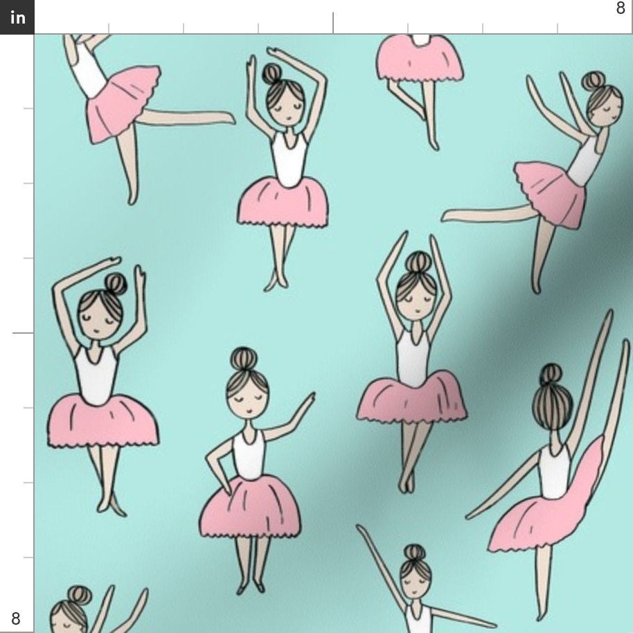 Ballet Fabric Ballet // Dancing Dancer Ballet Girls Medium | Etsy