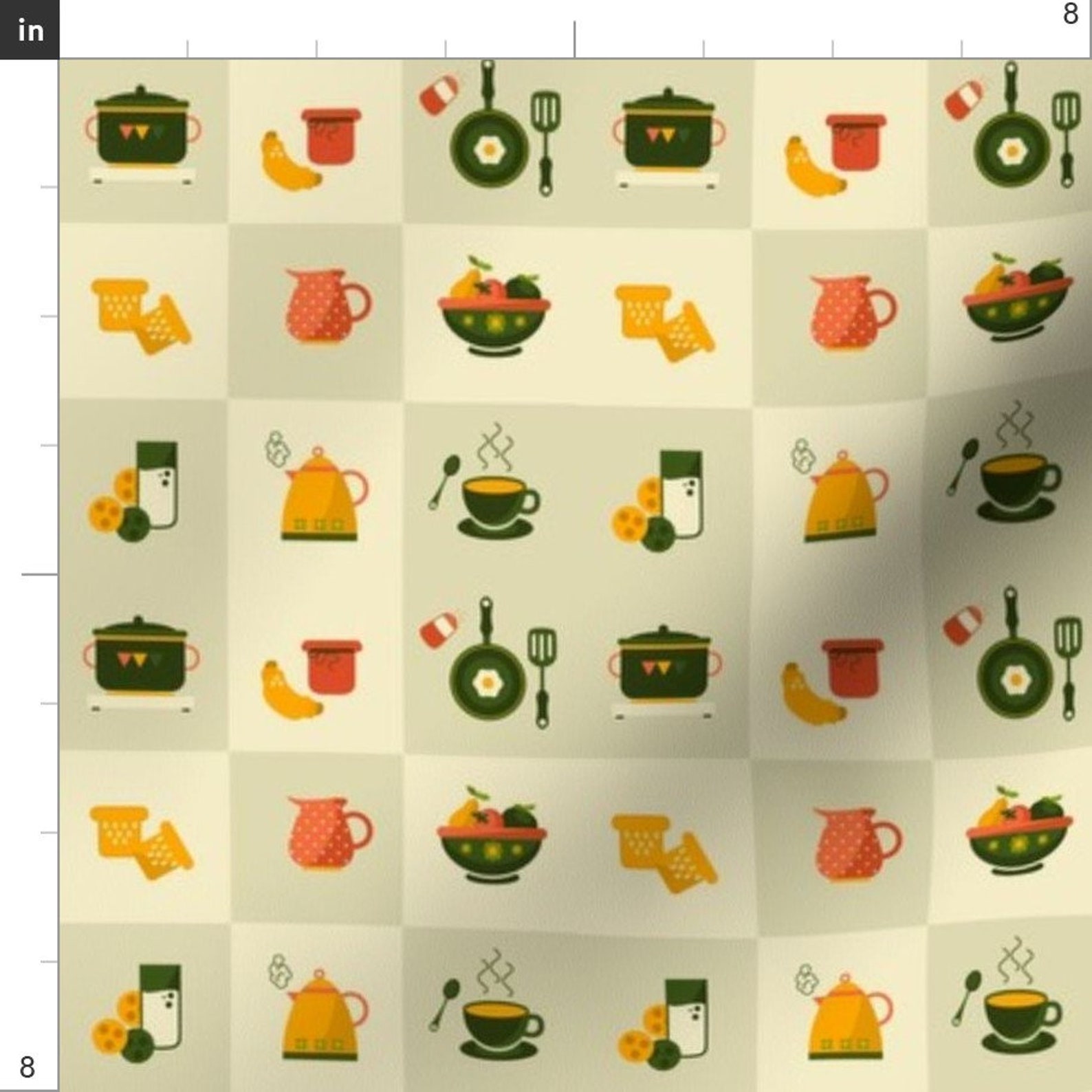 Retro Breakfast Fabric Breakfast is the Most Important Meal - Etsy
