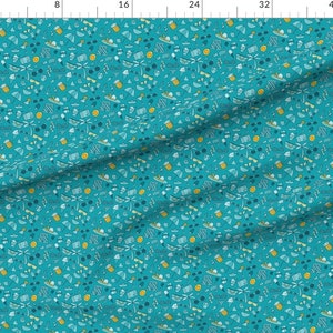 Small Scale Blue Sunshine Fabric Summertime and the - Etsy