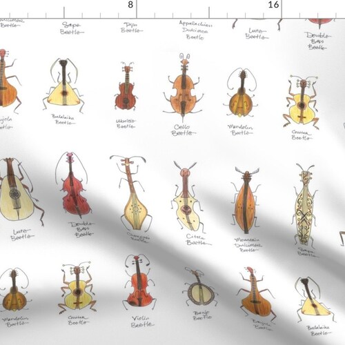 Instrument Fabric Stringed Beetles Bugs Insects Strings - Etsy