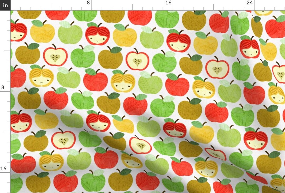 Mod Apple Fabric - Appledoll by Gaiamarfurt - Scandi Mod Folk Apple ...