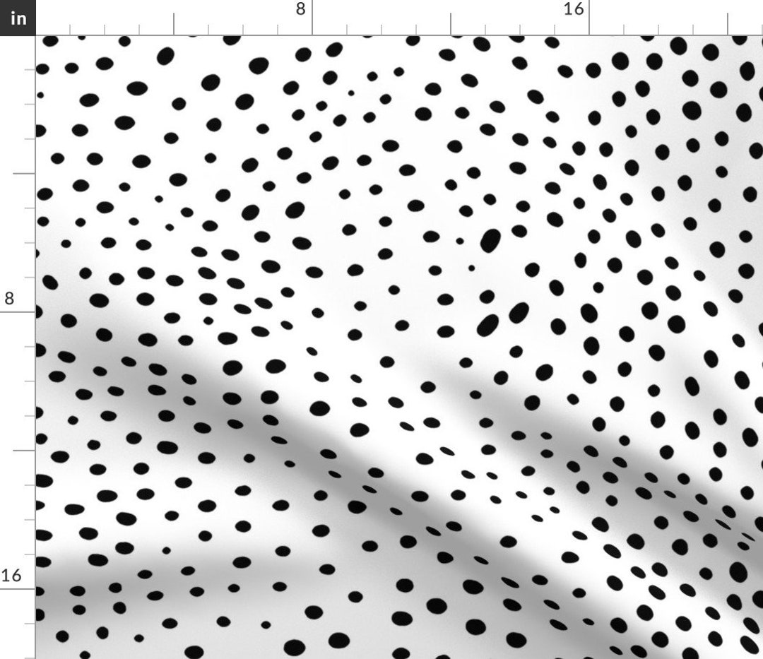 Black and White Fabric Tiny Black Dots by Elisabeth_fredriksson Spotted ...