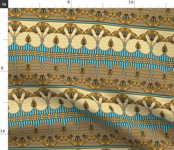 Egypt Fabric Egyptian Ornate Lily Border By Cjldesigns | Etsy