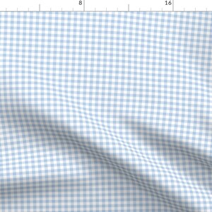 Blue Gingham Fabric Foggy Morning Pale Blue Gingham Check by - Etsy