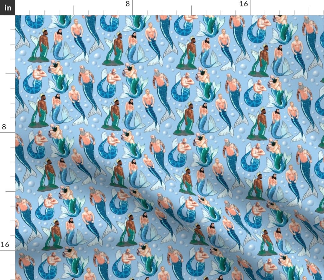 Blue Fabric Merman by Robskiart Sea Ocean Mermaid Lgbtq Mythical Gay ...