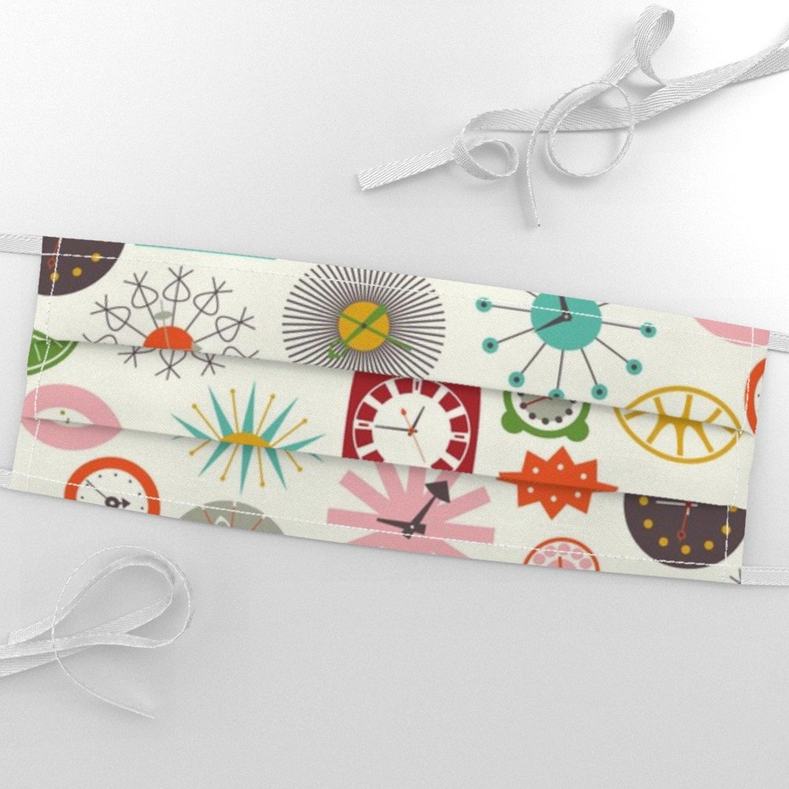 Mod Clock Fabric Clocks35-05 by Katerhees Mod Scandi Retro - Etsy