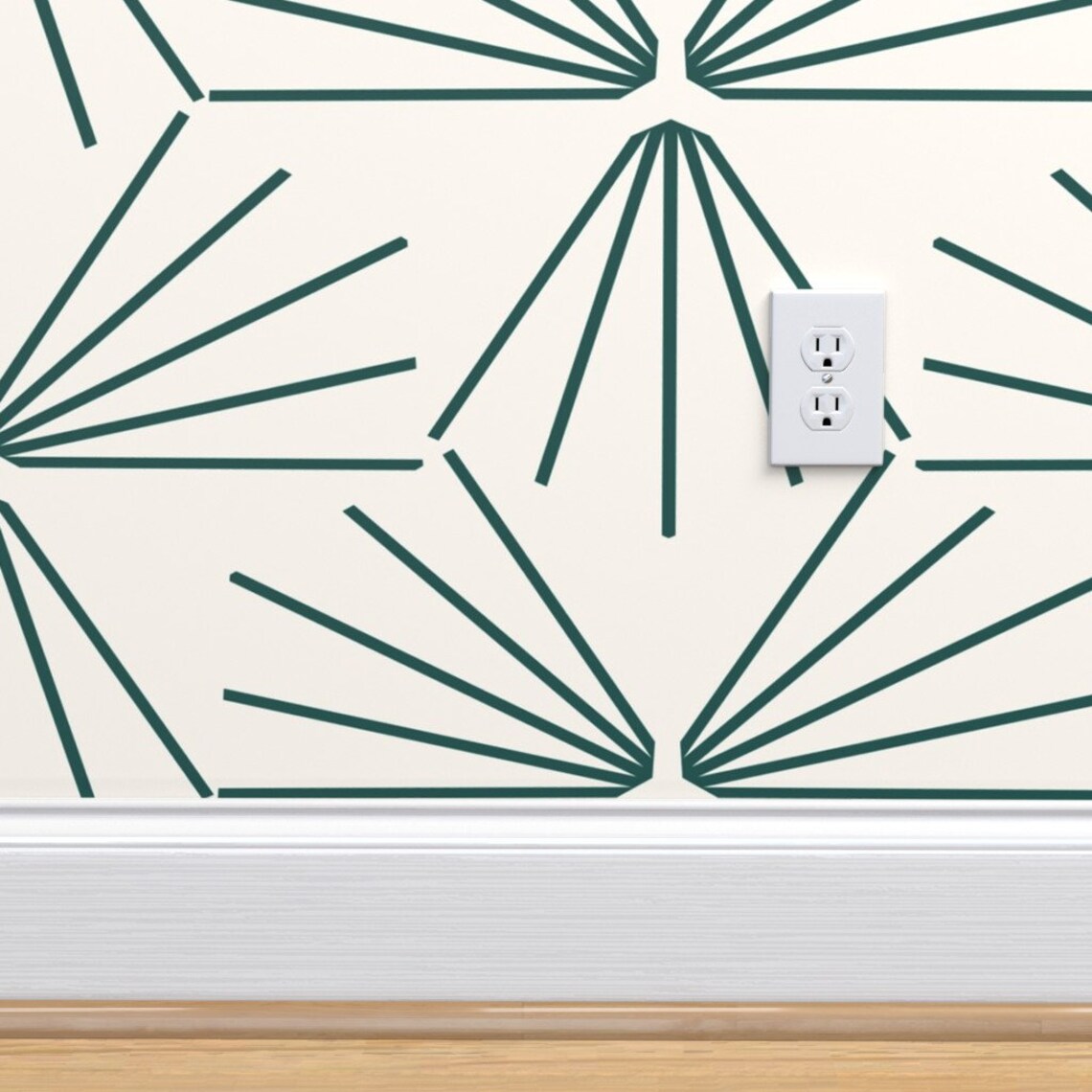 Tile Geo Wallpaper Sun Tile Marine by Holli Zollinger Navy - Etsy