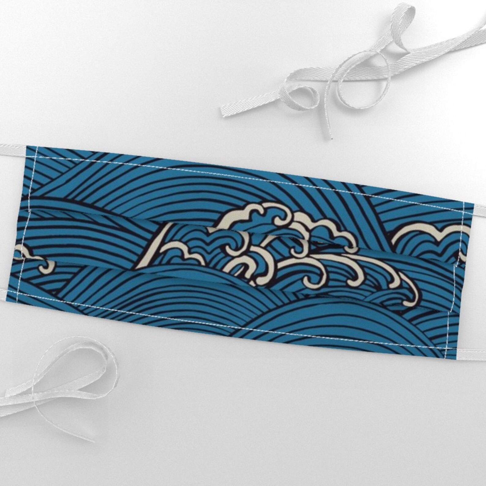 Ocean Waves Fabric Waves by Ceciliamok Blue Ocean Tropical | Etsy