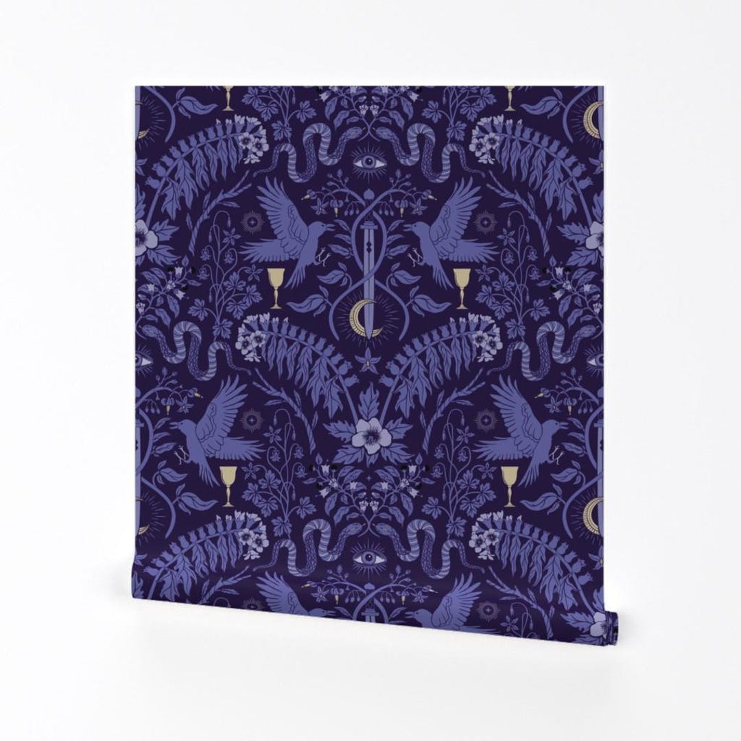 Dark Raven Removable Peel and Stick Wallpaper - Snakes Nightshade ...