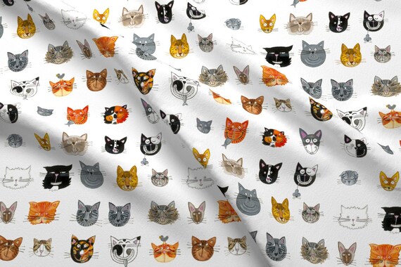 Cool Cats Fabric Cats We Love By Littleislandcompany | Etsy