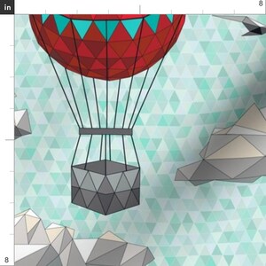 Sky Fabric - Geometric Geodesic Skies by Juliesfabrics Colorful Hot Air ...